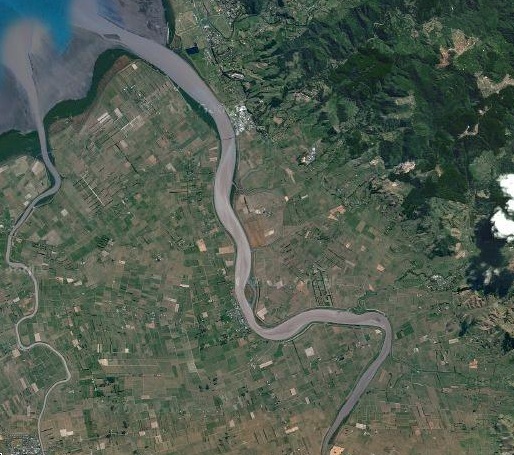 Waihou River by satellite – envirohistory NZ