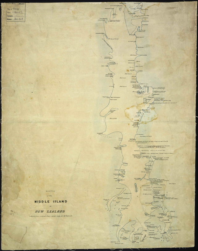 Map of “Middle Island” 1840 – envirohistory NZ